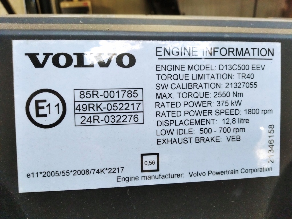 volvo fh 13 motor compl. d13c500 eev (#) – Motores de coches – coche ...